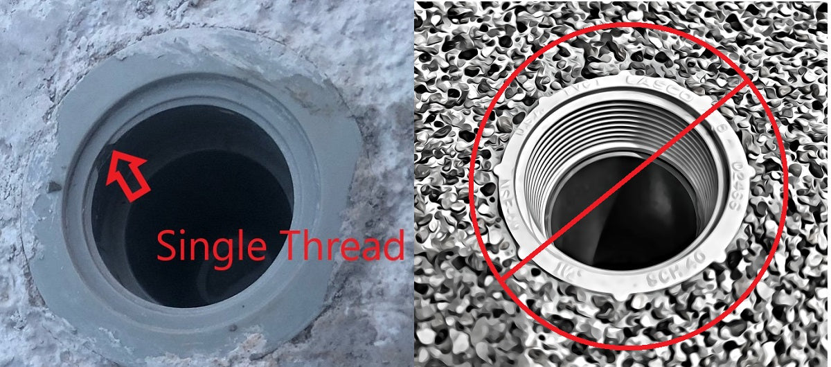 Umbrella Pole Stabilizer reducer threaded adapter insert for Baja Deck – Kraemer Plastics